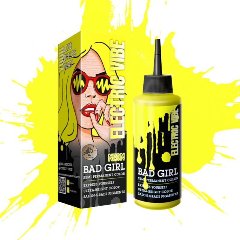 شامپو رنگ بد گرل Bad Girl رنگ لیمویی مدل Electric Vibe - ماسوکالا